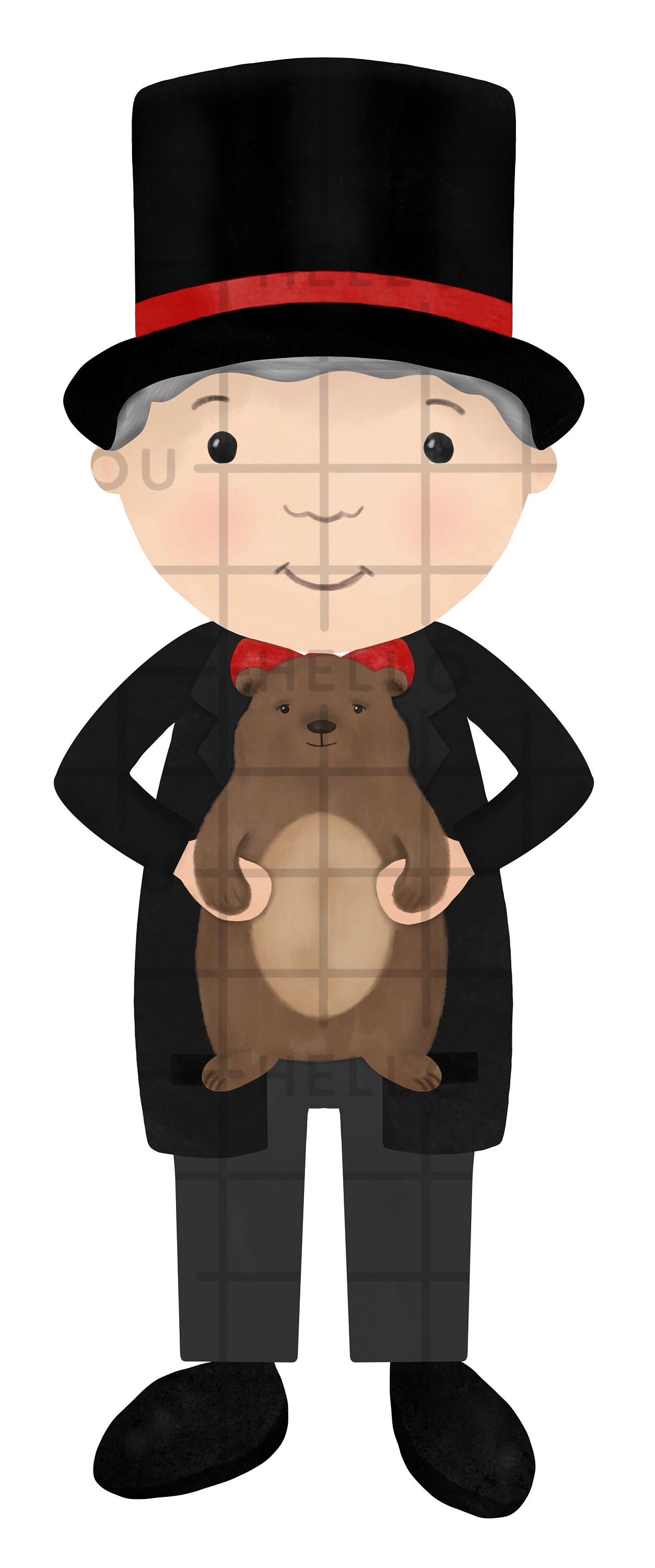 Groundhog Day Watercolor Clipart - February - Etsy