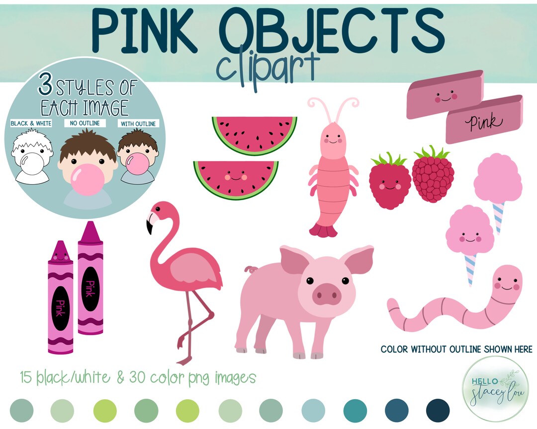 Imágenes Prediseñadas de objetos rosa - Etsy México