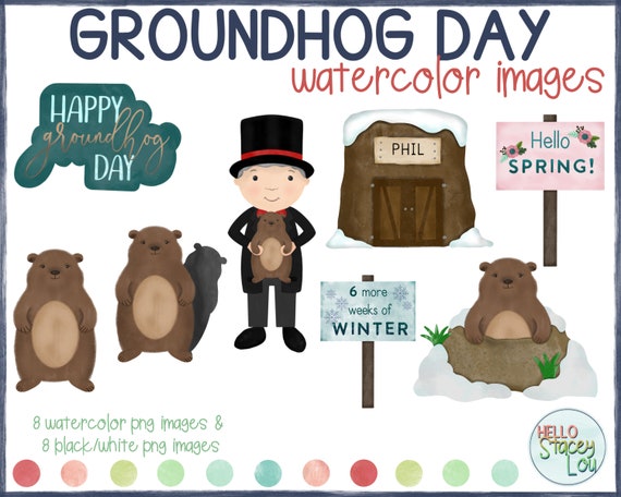 Groundhog Day Clipart Black And White