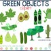 Green Objects Clipart - Etsy