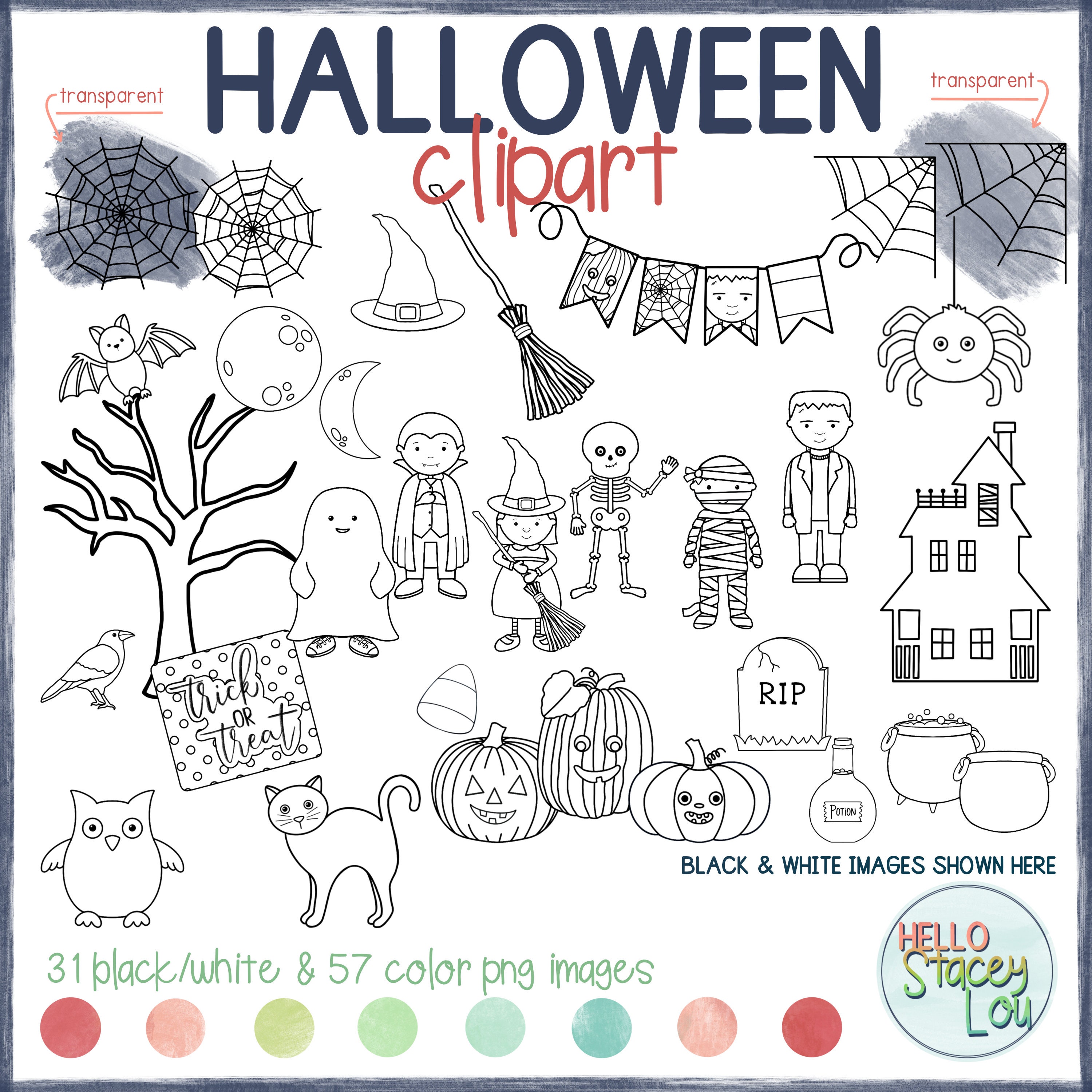 Halloween Clipart - October - Etsy