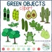 Green Objects Clipart - Etsy