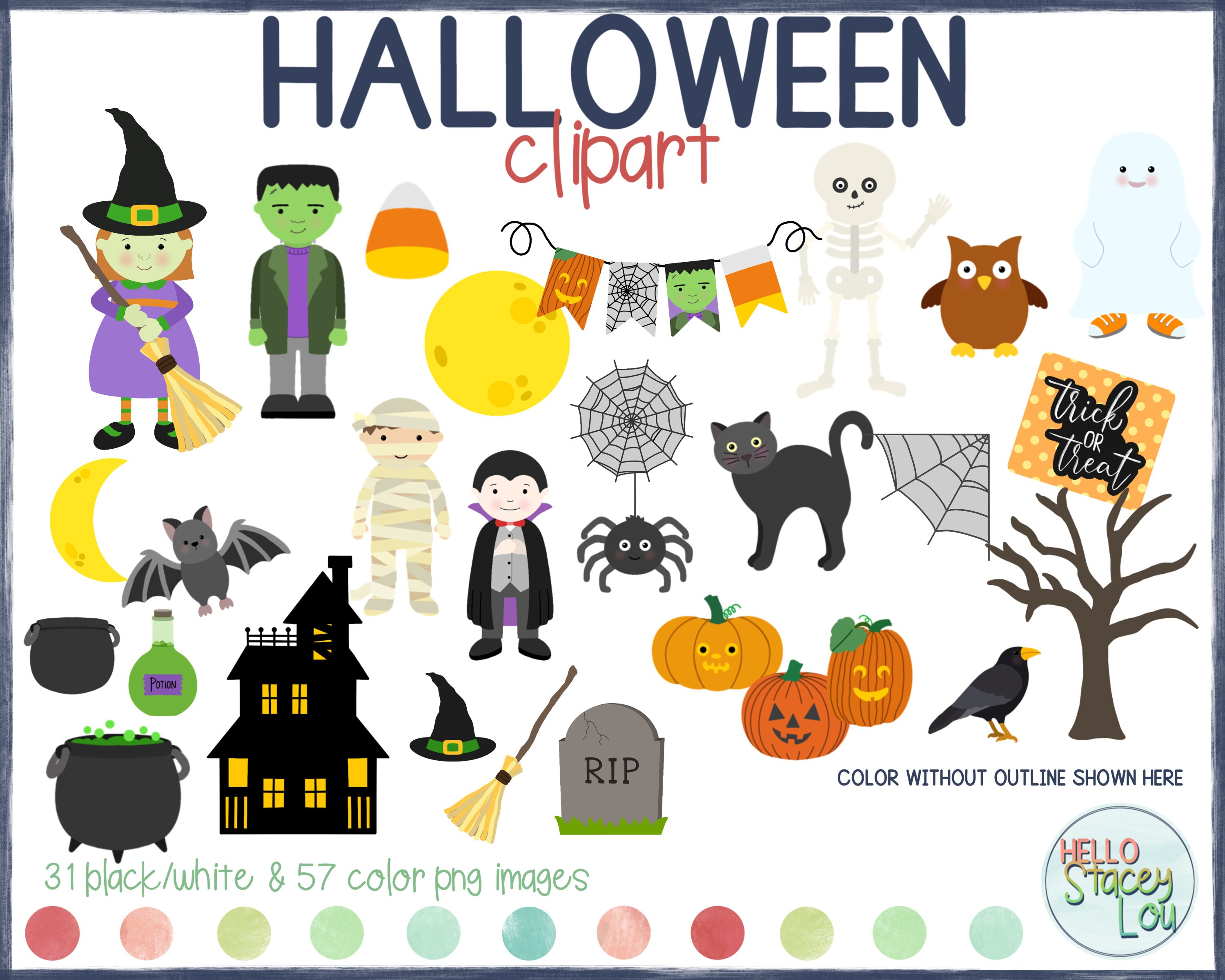 Halloween Clipart - October - Etsy
