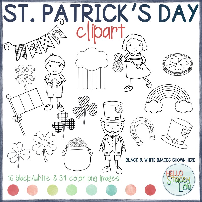 St. Patrick's Day Clipart - March - Etsy