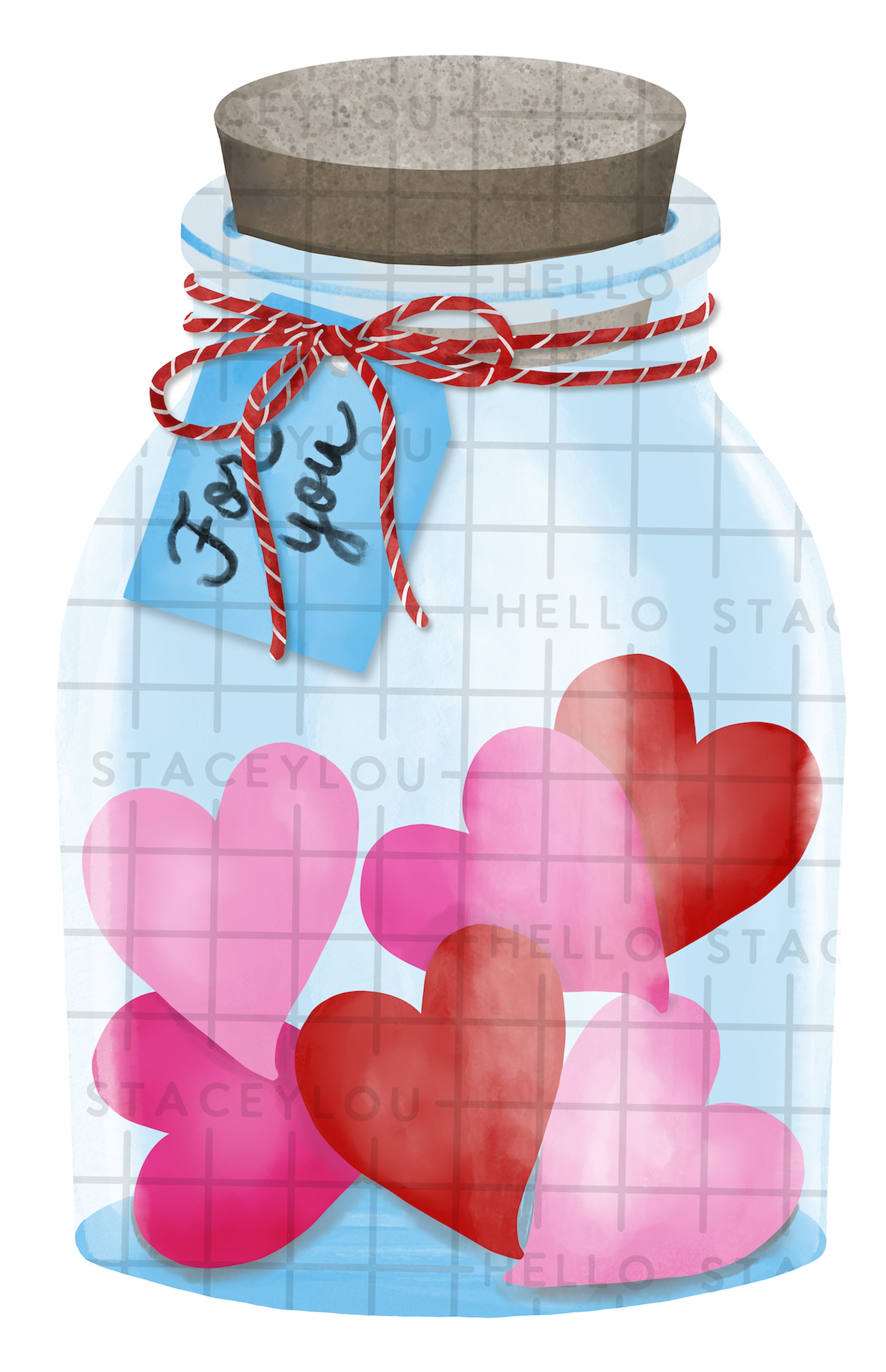 Valentine's Day Watercolor Clipart - February - Etsy