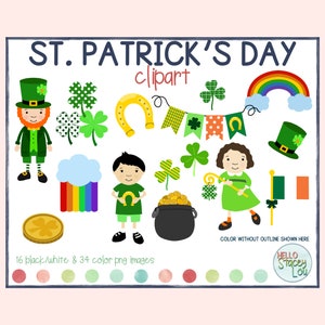St. Patrick's Day Clipart - March - Etsy