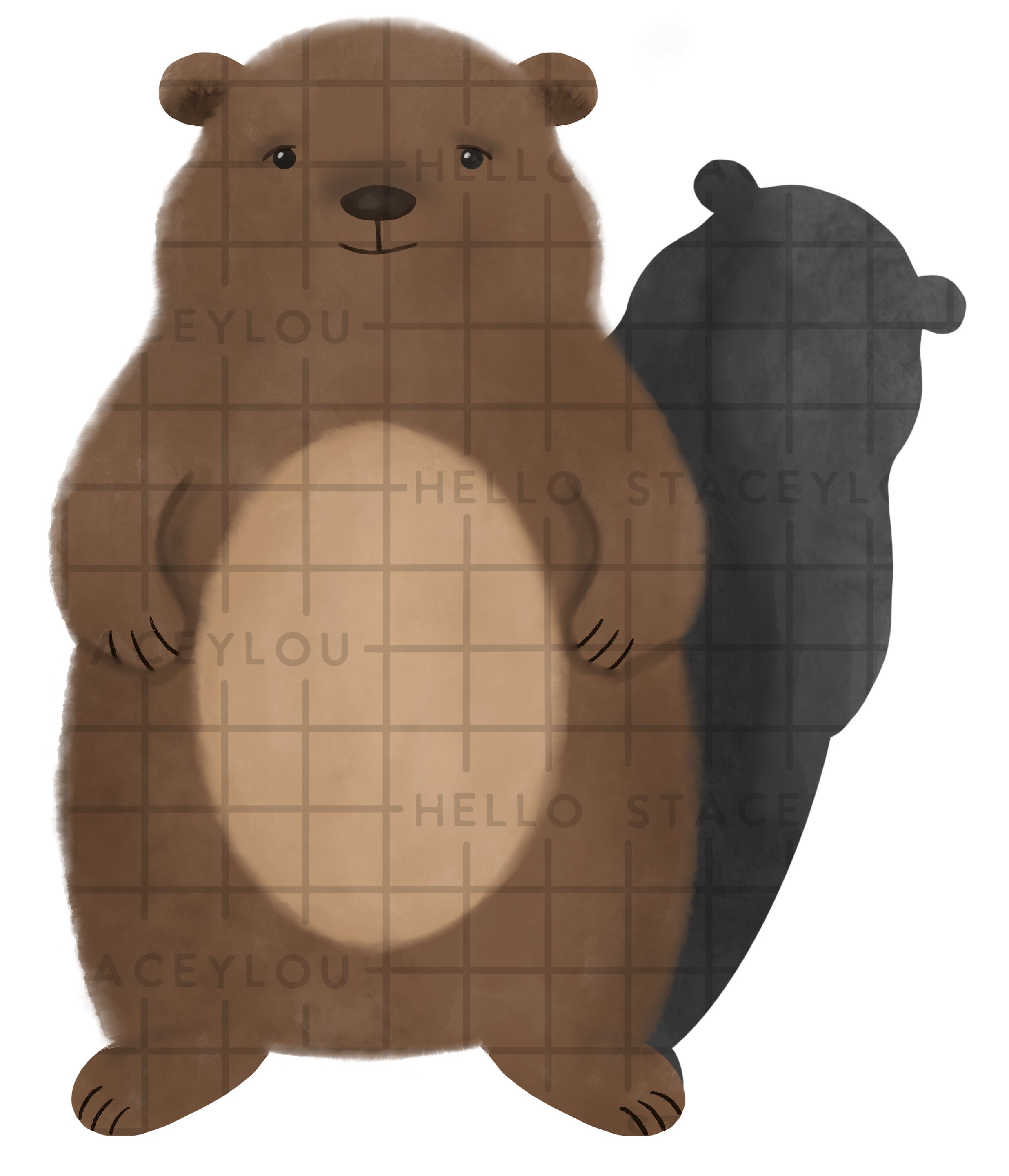 Groundhog Day Watercolor Clipart February - Etsy