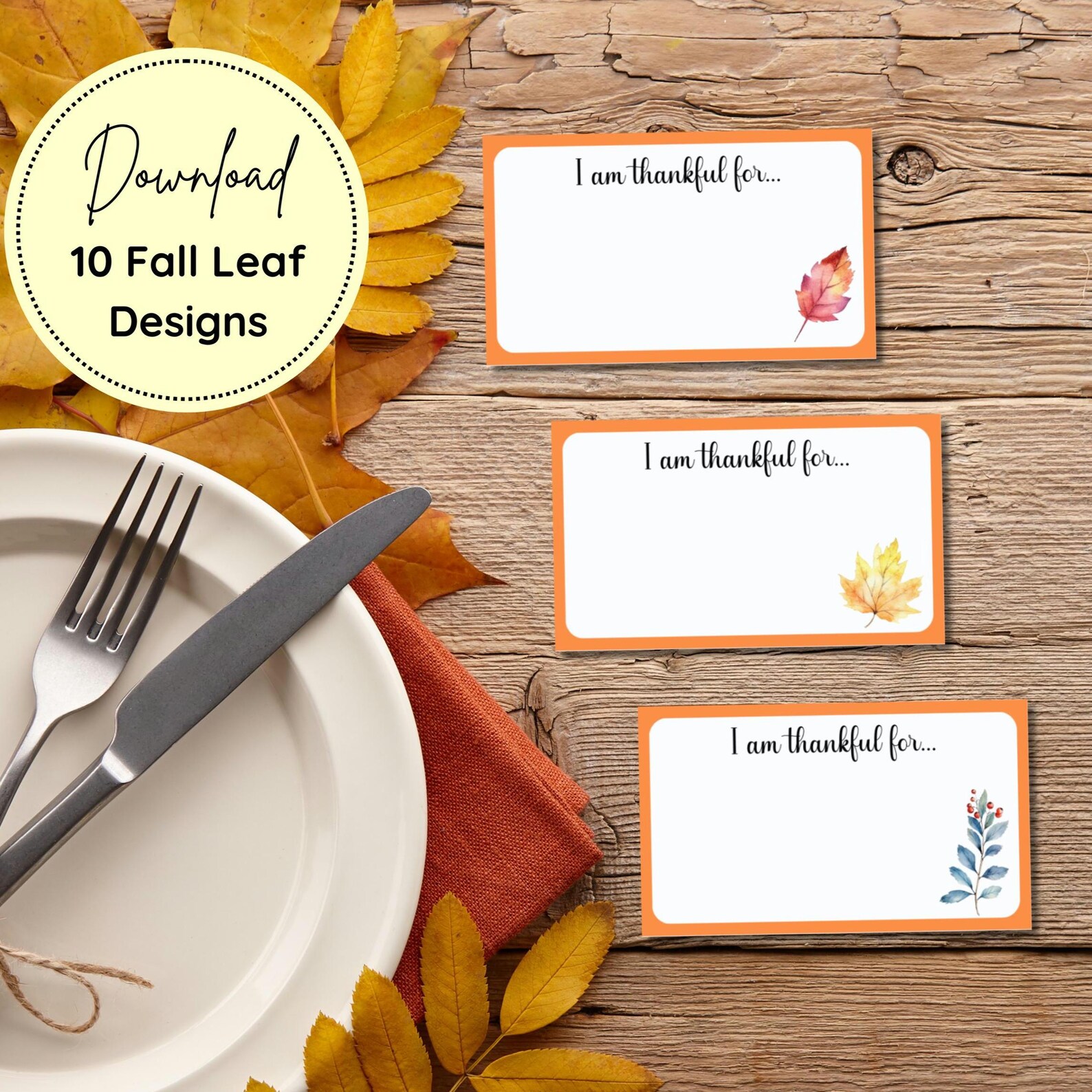 I Am Thankful for Printable Cards - Thanksgiving Cards and Gratitude ...