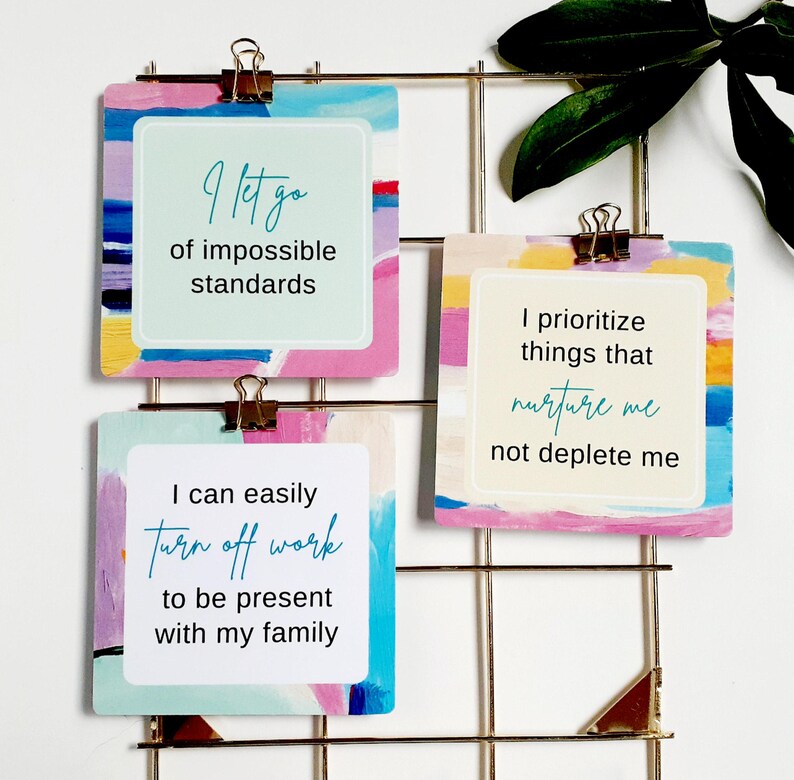 Healing Affirmation Cards for Busy Working Moms Stress Relief and Self ...