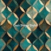 Teal and Gold Luxury Digital Design, Digital Paper, Scrapbooking ...