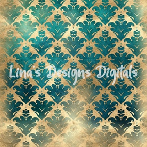 Golden Sea Digital Design, Digital Paper, Scrapbooking, Digital ...