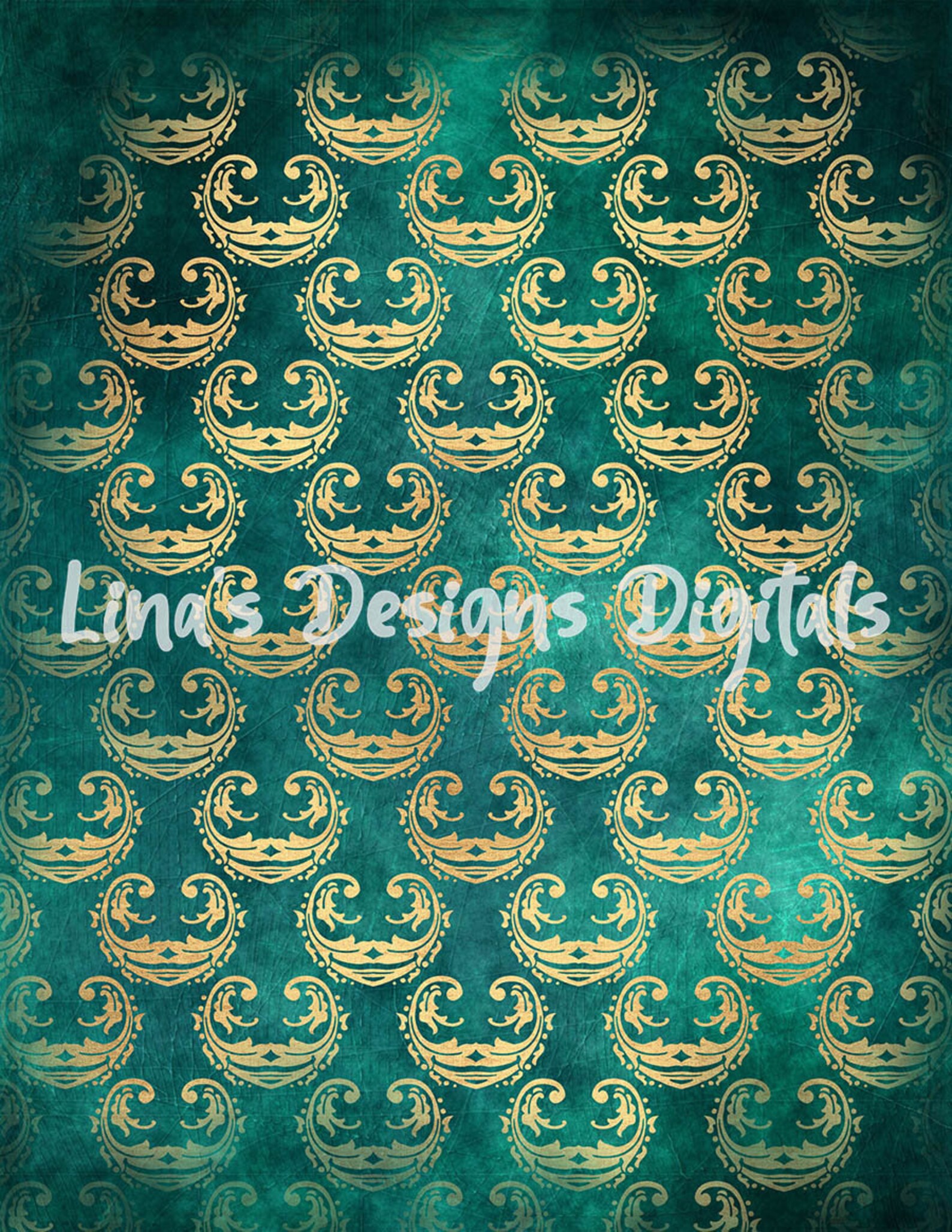 Golden Sea Digital Design, Digital Paper, Scrapbooking, Digital ...