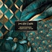 Teal and Gold Luxury Digital Design, Digital Paper, Scrapbooking ...