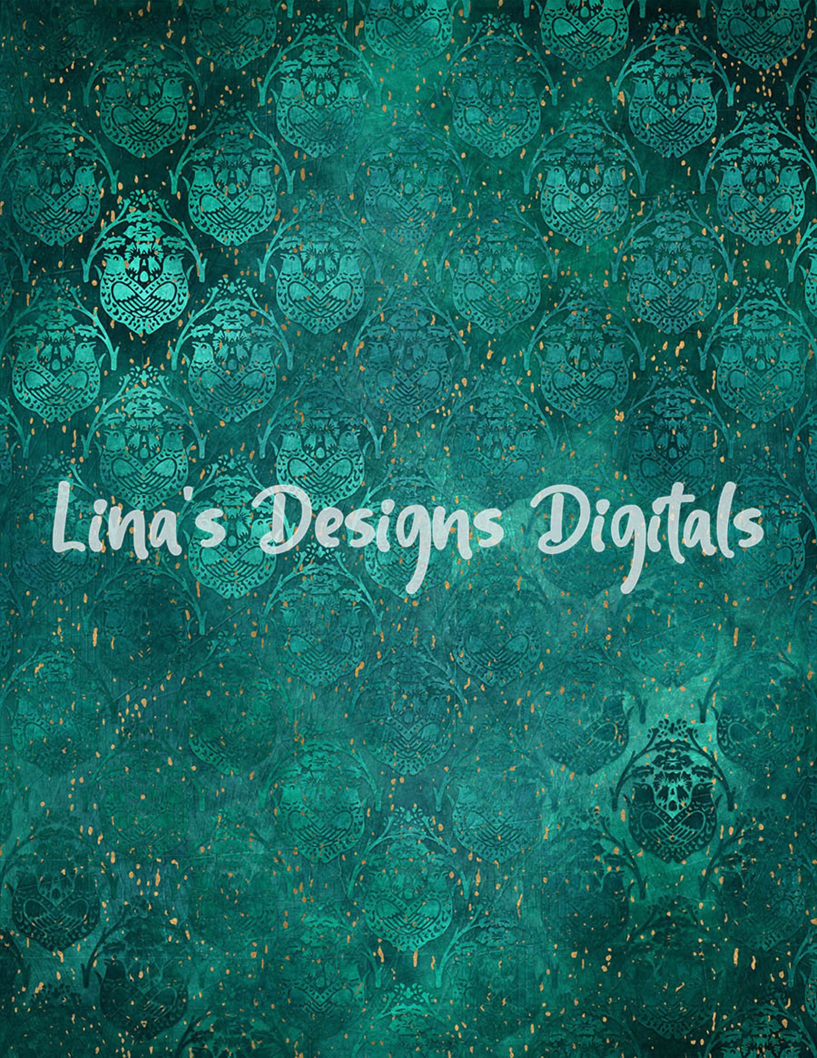 Golden Sea Digital Design, Digital Paper, Scrapbooking, Digital ...