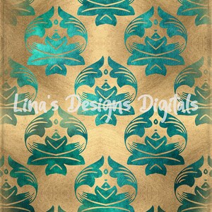 Golden Sea Digital Design, Digital Paper, Scrapbooking, Digital ...