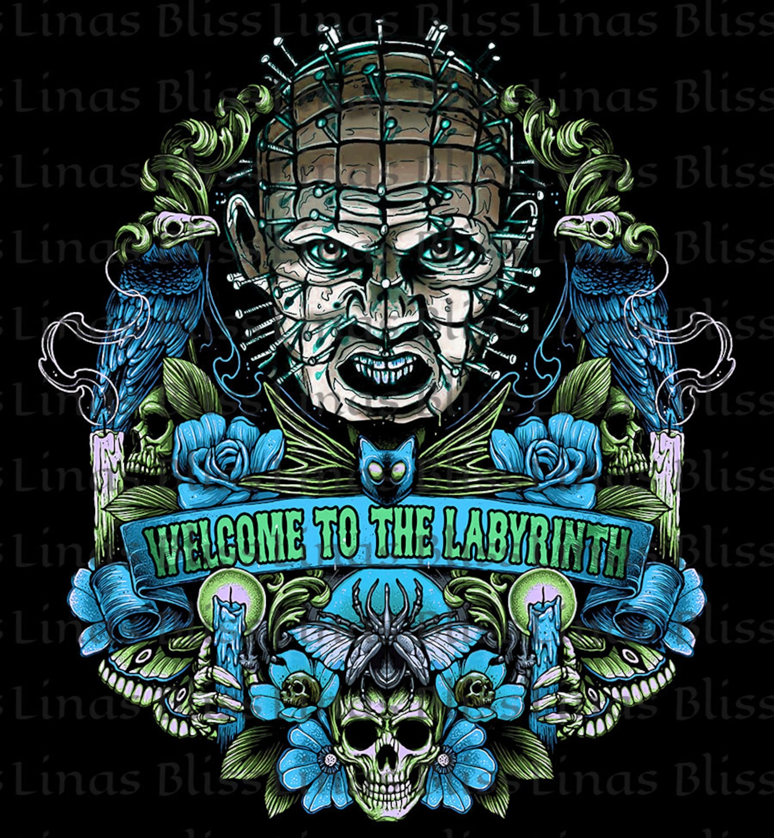 Pinhead Digital, Hellraiser Digital, Halloween Sublimation, Haddonfield ...
