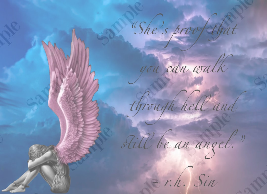 Custom Sublimation Png R.H Sin Angel Quote - Etsy