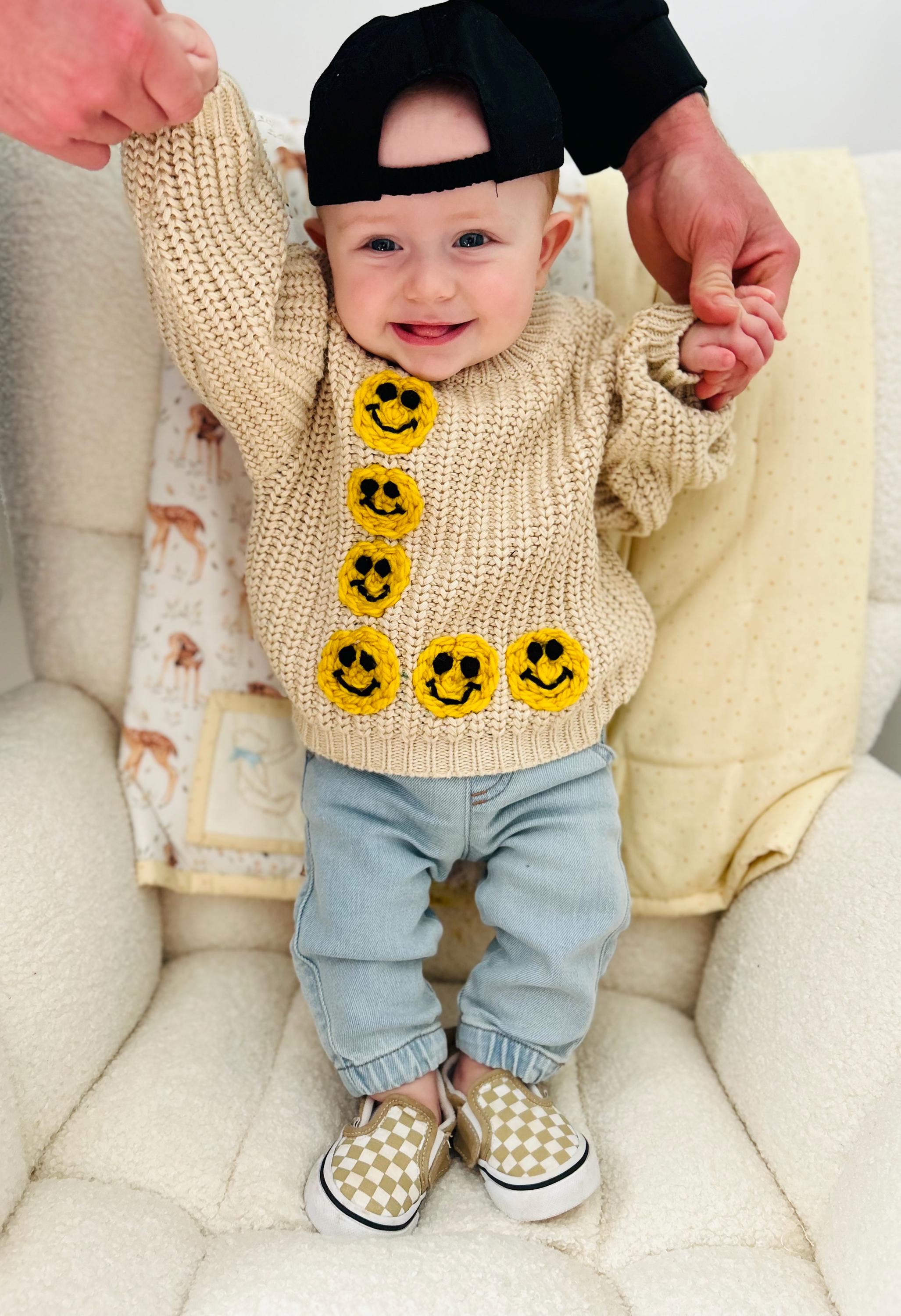 Hand Embroidered Letter Sweater - Etsy