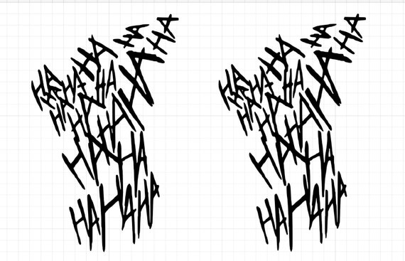 2x Hahaha Haha Joker R Vinyl Sticker Decal Suicide Squad - Etsy
