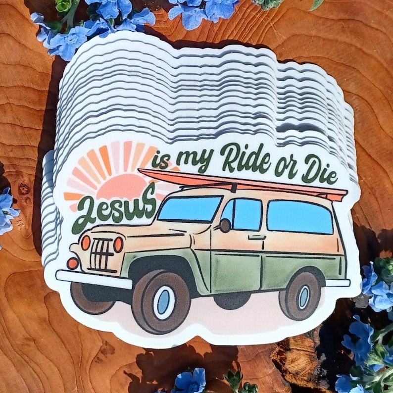 Jesus is My Ride or Die Waterproof Sticker - Etsy