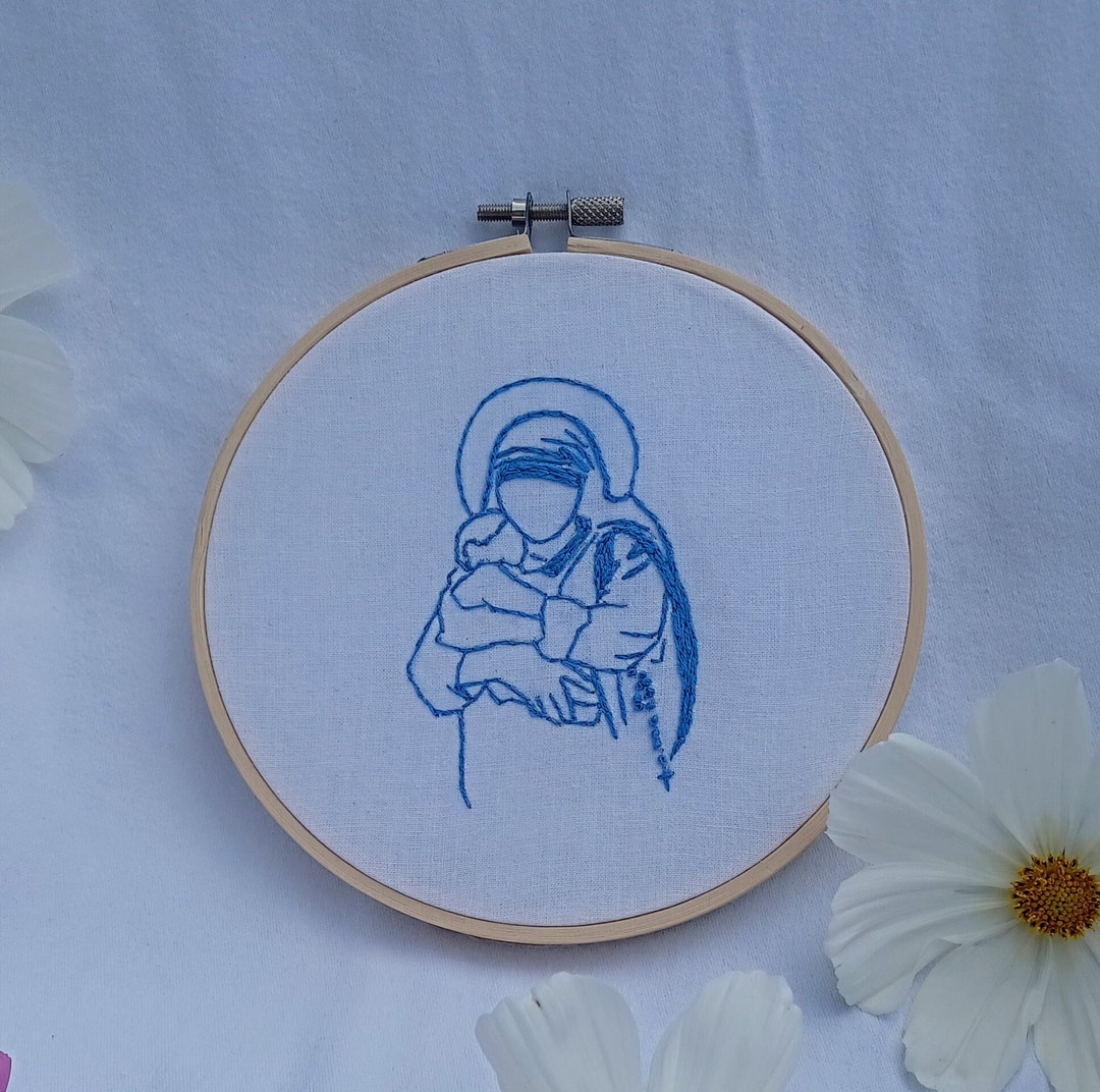 Embroidered Saint Mother Teresa - Etsy