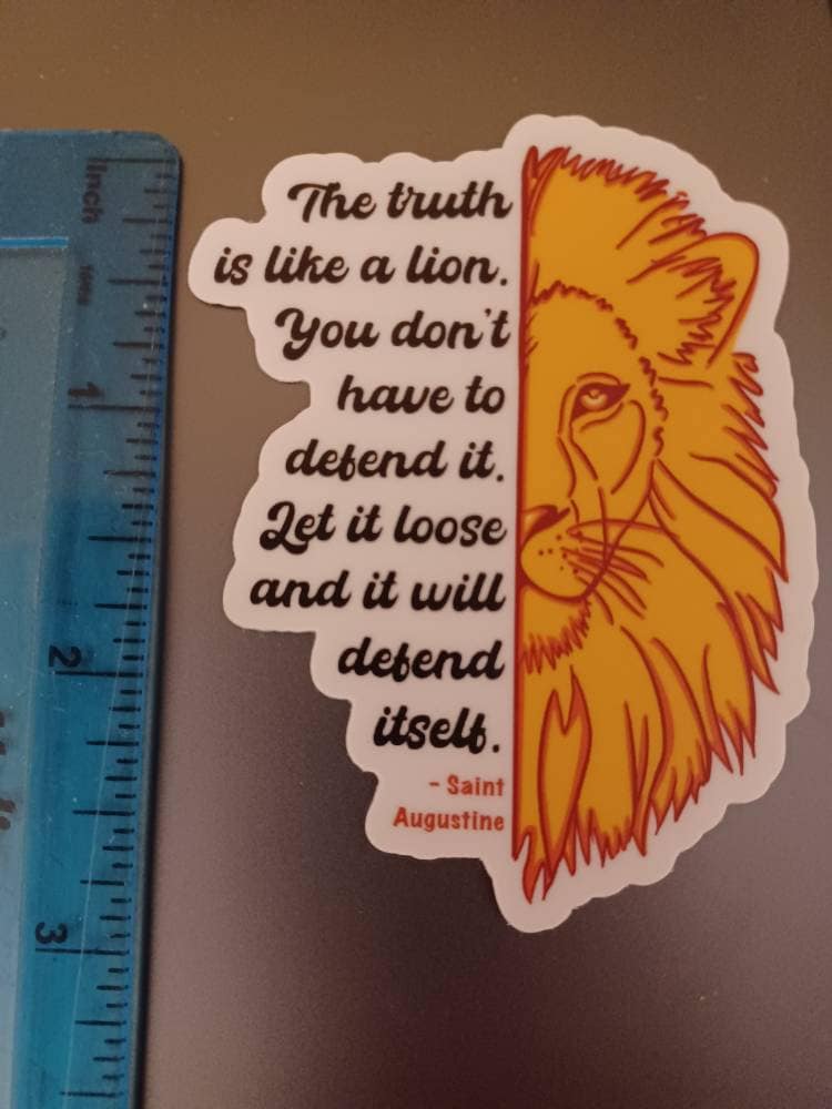 The Truth is Like A Lion Catholic Saint Quote Sticker - Etsy