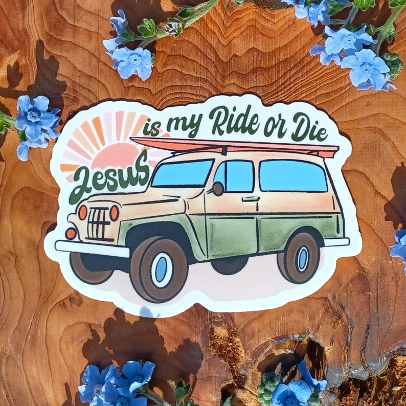 Jesus is My Ride or Die Waterproof Sticker - Etsy