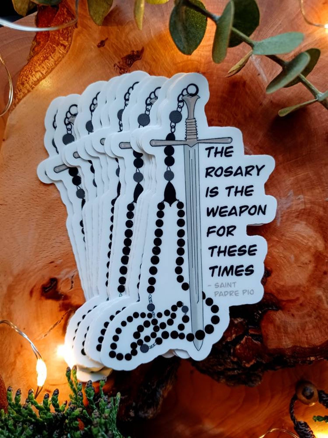 The Rosary is the Weapon for These Times. Saint Padre Pio Waterproof ...