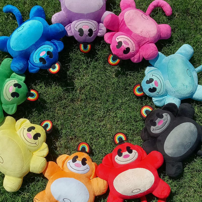 Rainbow Monkey Plush Toy - Etsy