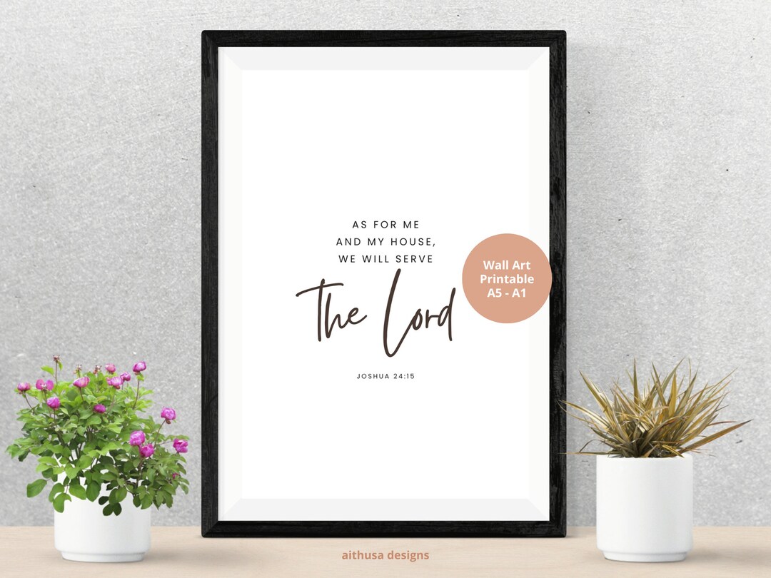 Printable Minimalist Christian Scripture House Decor Digital Download ...