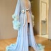 Baby Blue Robe With Marabou Feather Trim - Long - Etsy
