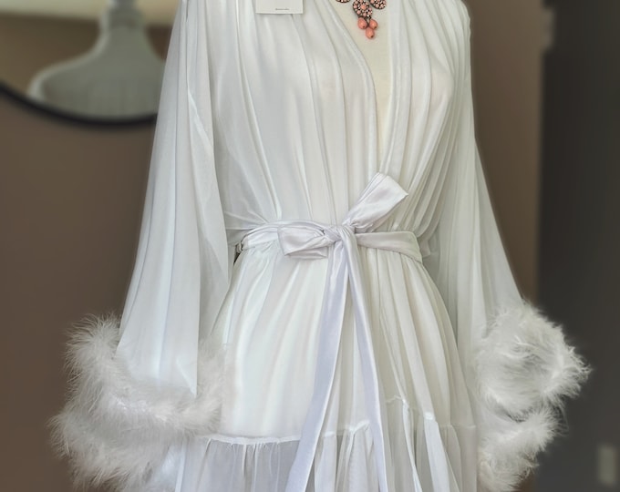 Mini Bridal Marabou Feather Robe - Etsy