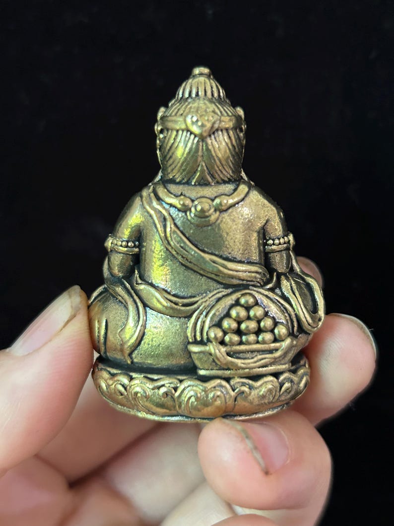 Brass Manjushri Buddha Statue, Desktop Figurine, Car Decor, Protective ...