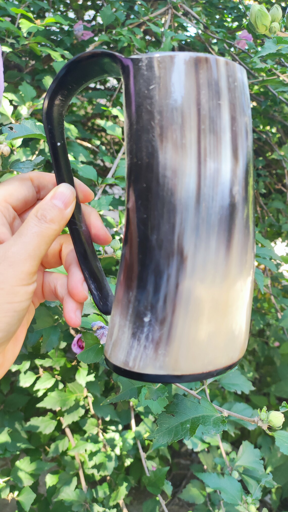 Viking Drinking Horn With Stand Bull Cattle Horn Beer Cup Food Grade ...