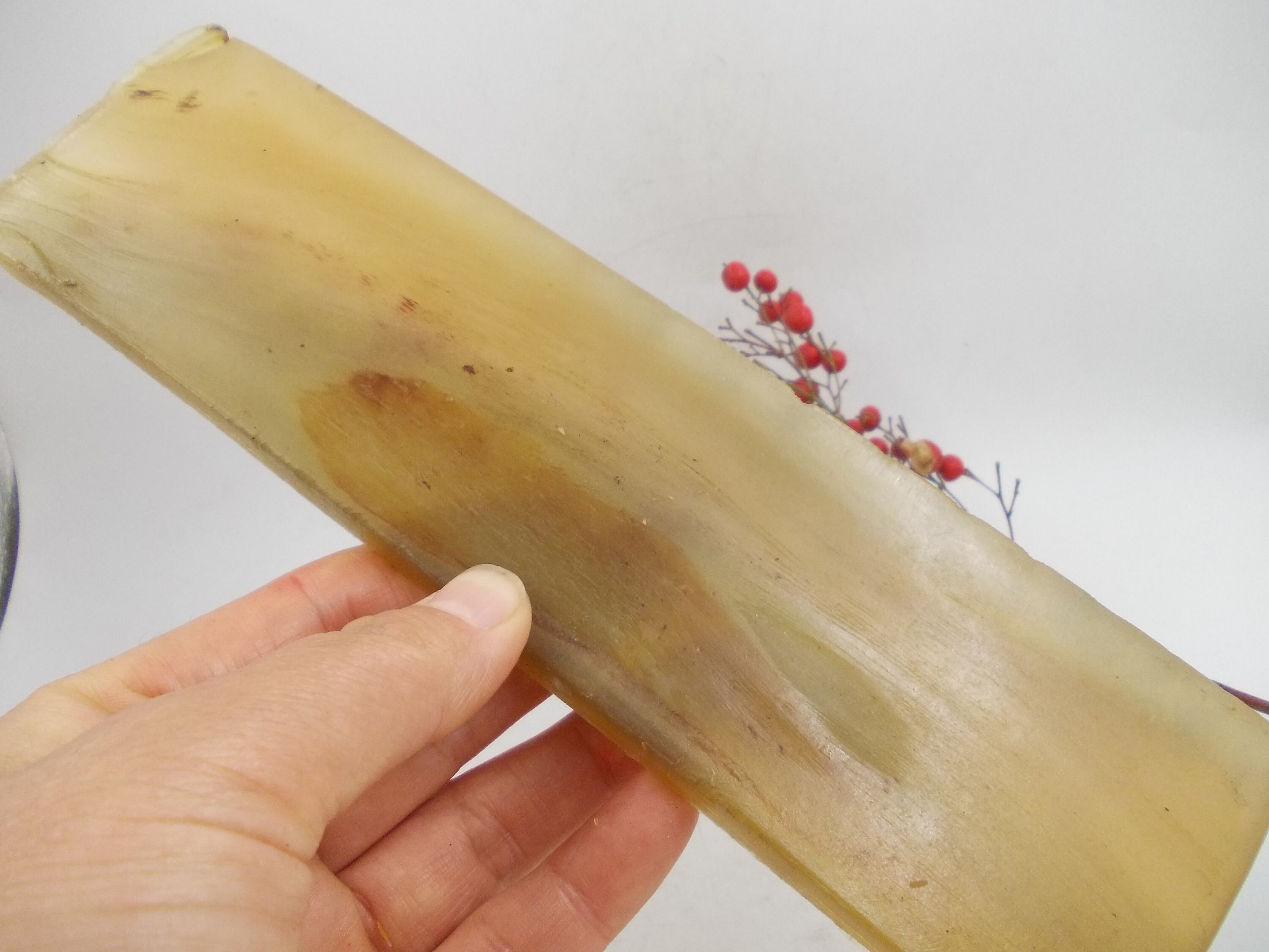 9.1pic 20cm Real Natural Sheep Horn Scale for Knife Handle, Ram Horn ...