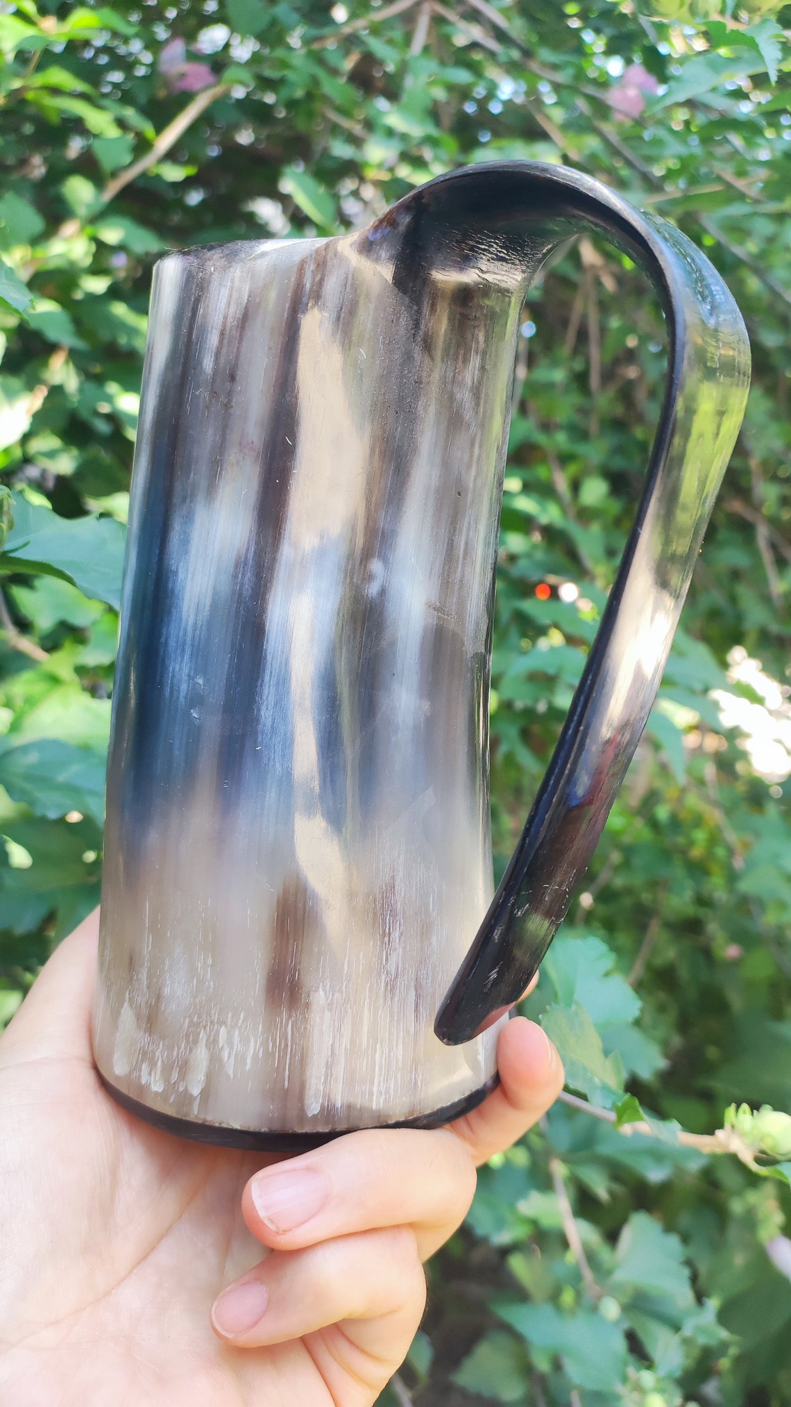 Viking Drinking Horn With Stand Bull Cattle Horn Beer Cup Food Grade ...