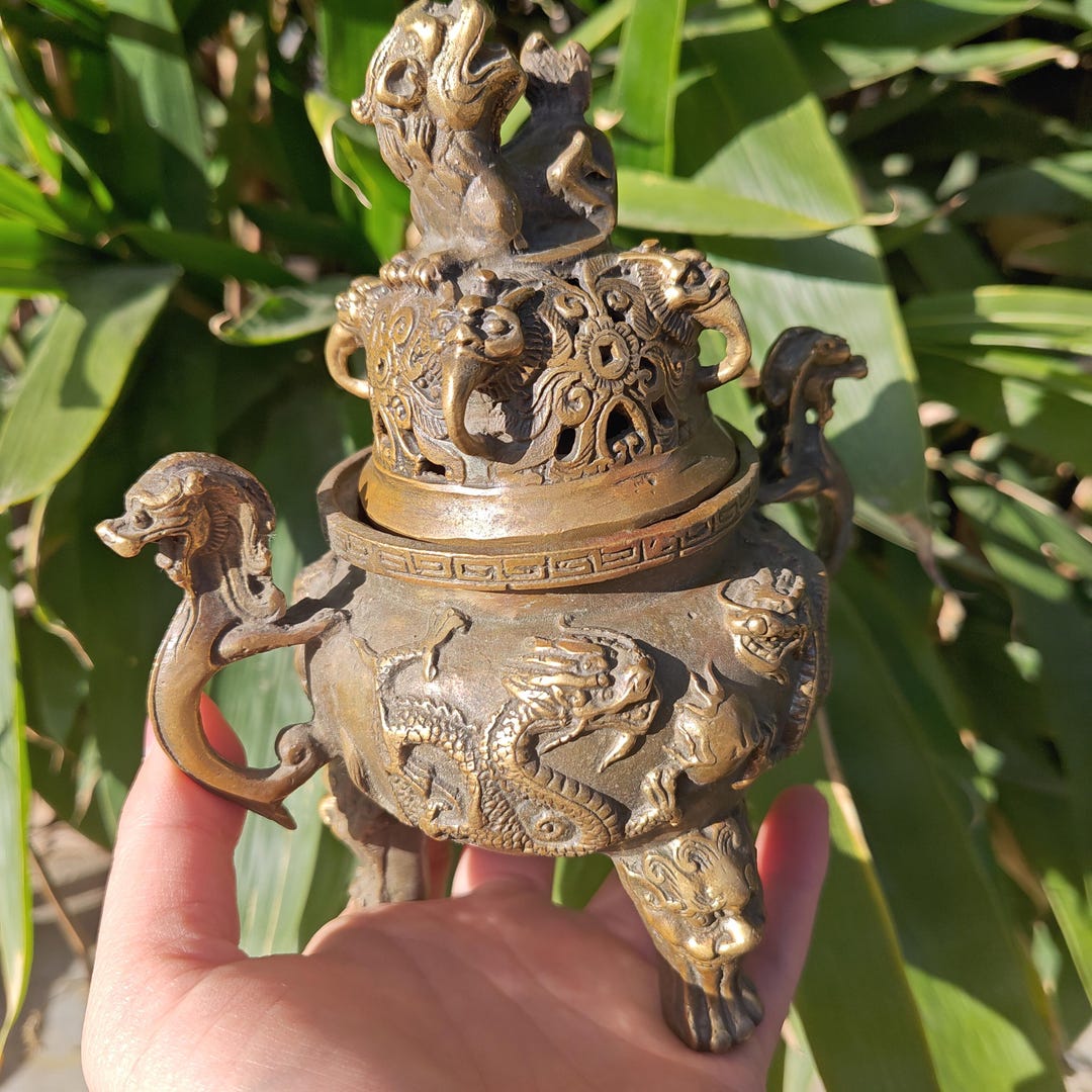 625g Buddhism Temple Boshan Censer, Copper Joss Incense Burner Censer ...