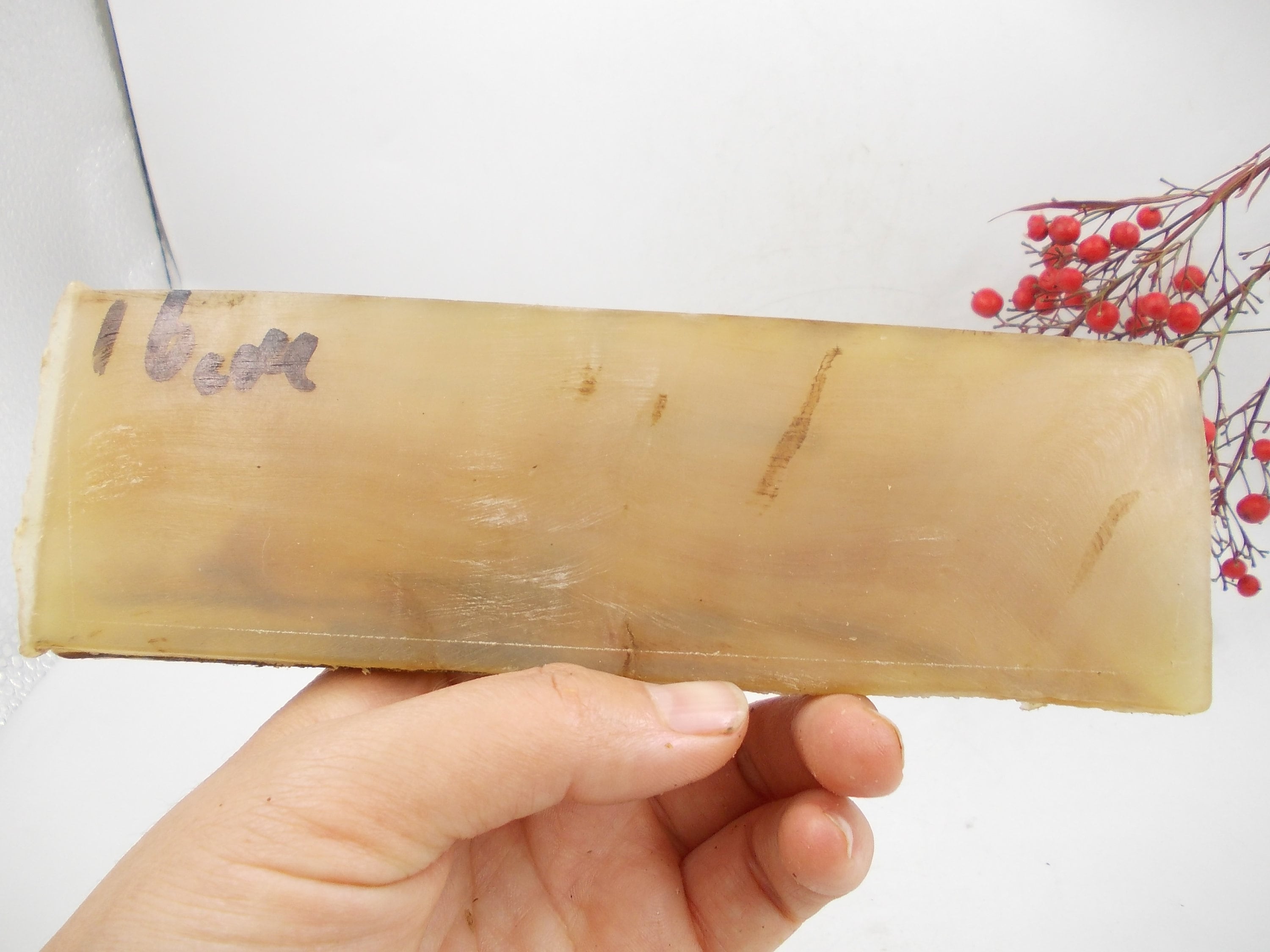 1pic16cm Natural Yellow Buffalo Horn Knives Making DIY Handle Material ...