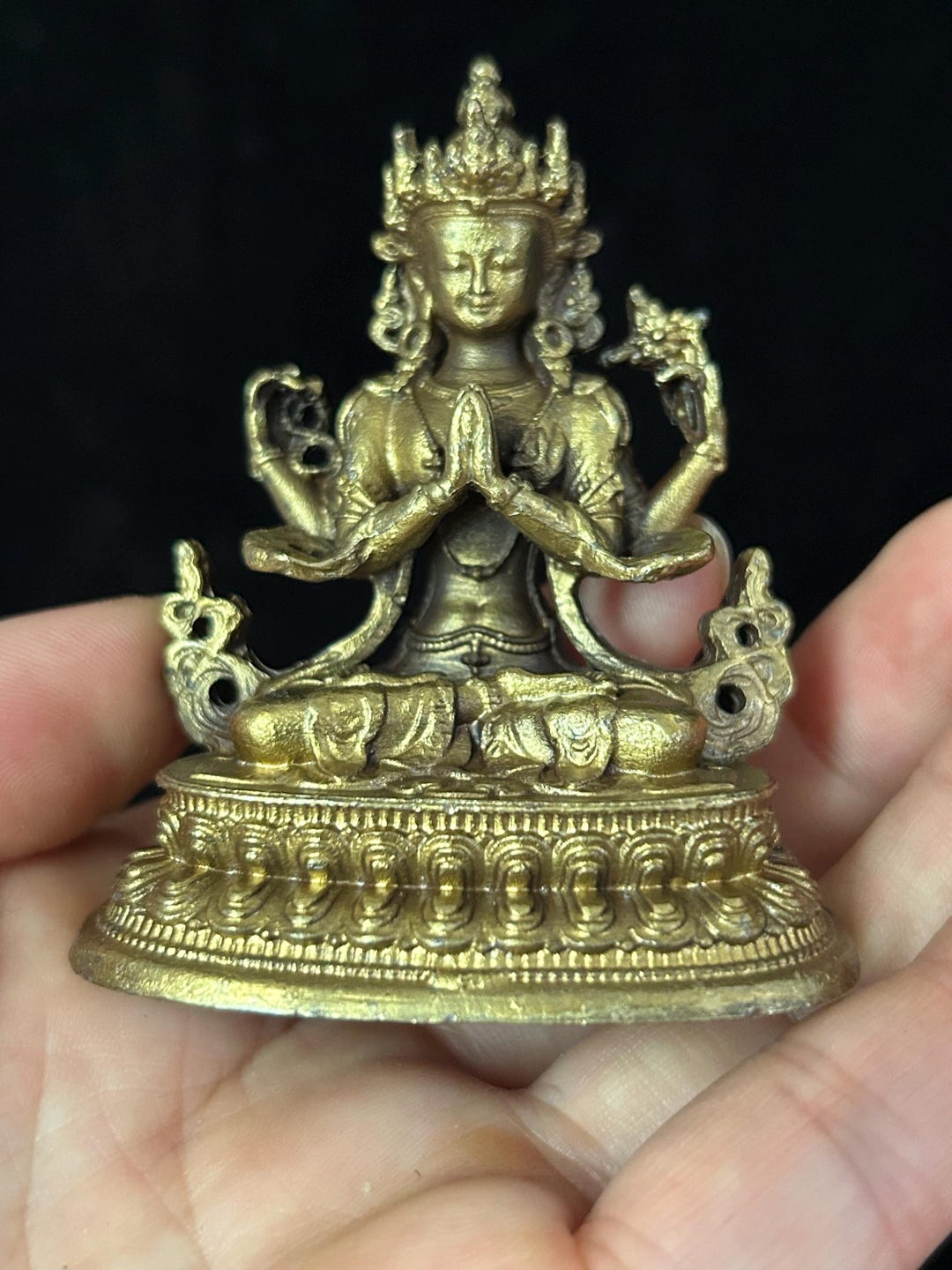 Tibet Guanyin Statue, Brass Budha Idol Shakyamuni Fengshui Zen Buddhism ...