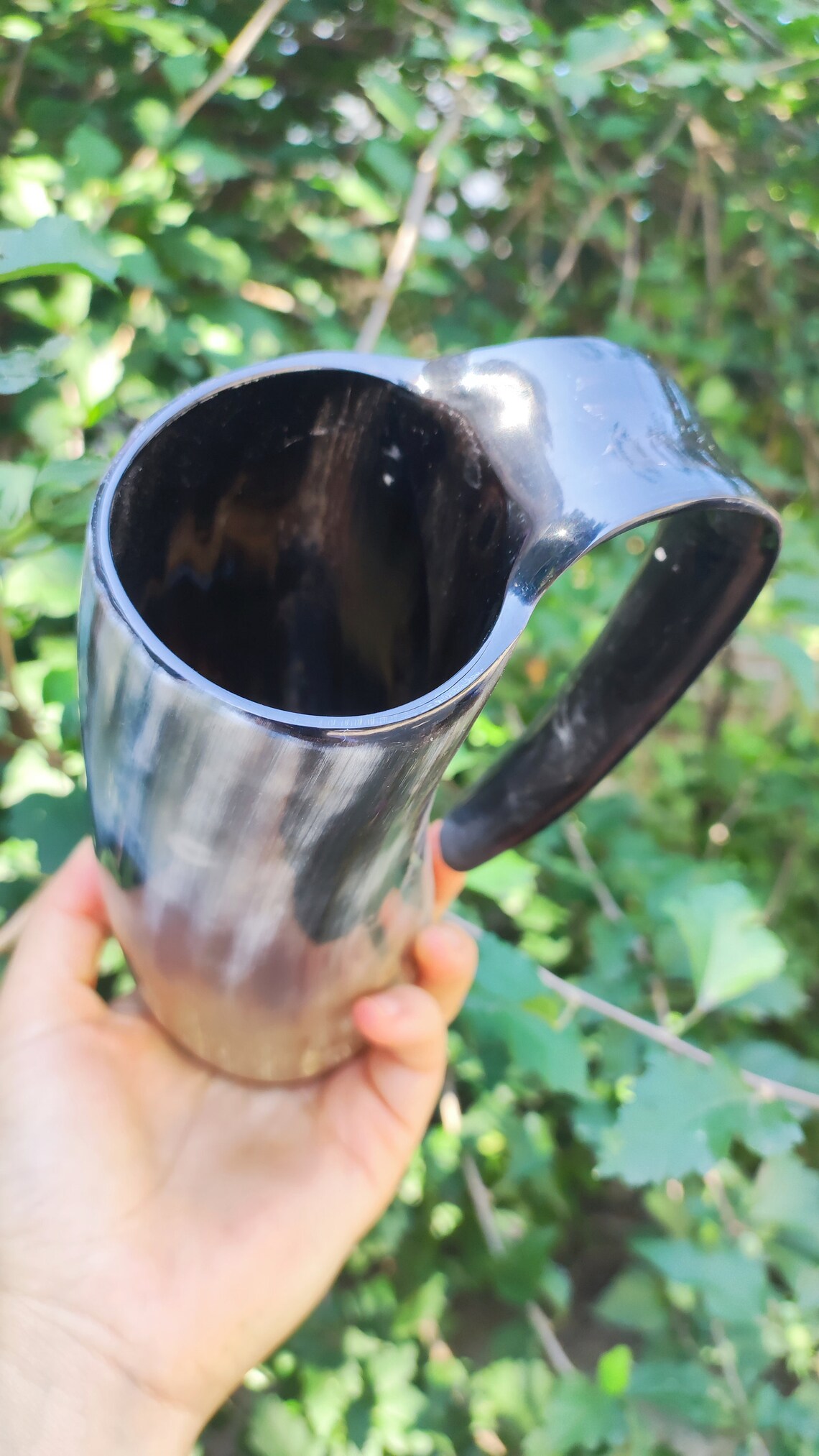 Viking Drinking Horn With Stand Bull Cattle Horn Beer Cup Food Grade ...