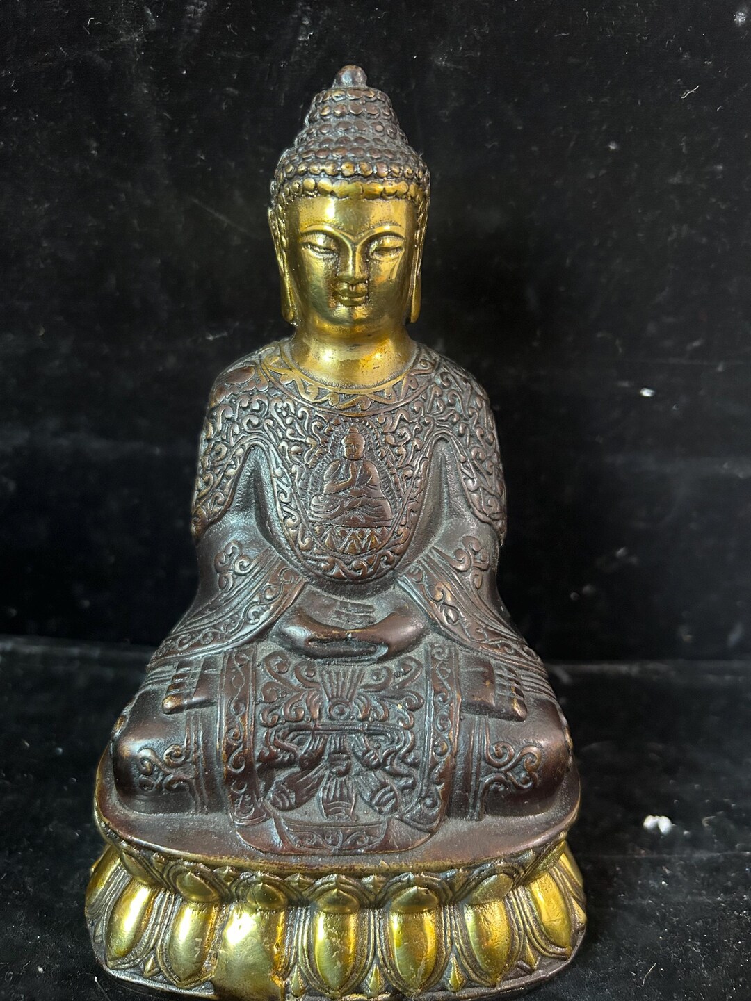 Retro Guanyin Statue, Copper Budha Idol Shakyamuni Fengshui Zen ...