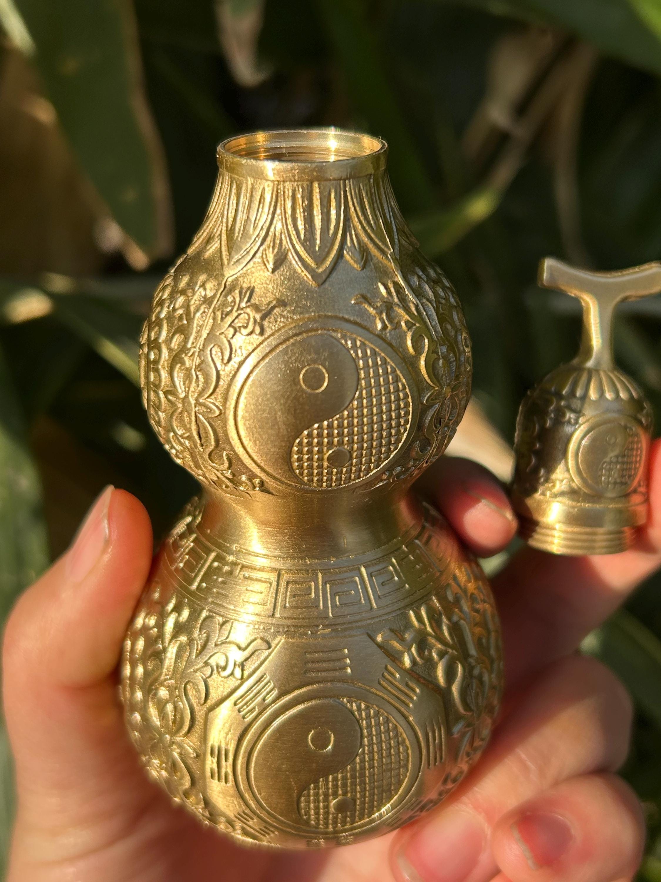 Copper Hu Lu Fengshui Decor Blessing Good Luck Prosperity Gifting Wu ...