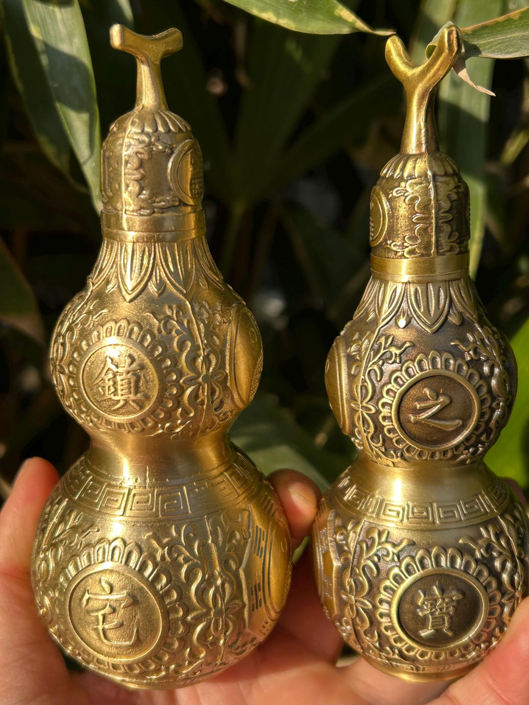 Copper Hu Lu Fengshui Decor Blessing Good Luck Prosperity Gifting Wu ...