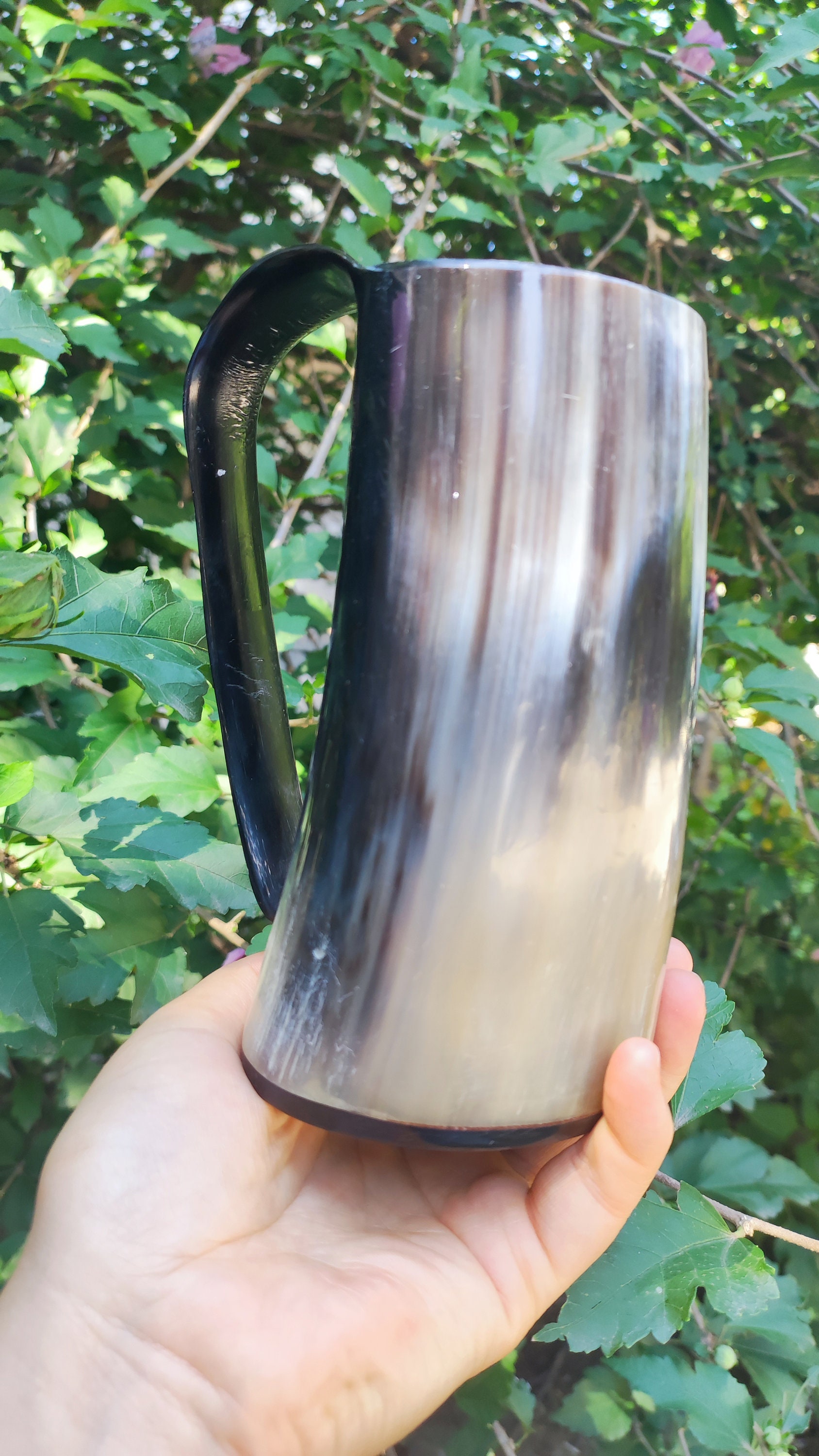 Viking Drinking Horn With Stand Bull Cattle Horn Beer Cup Food Grade ...