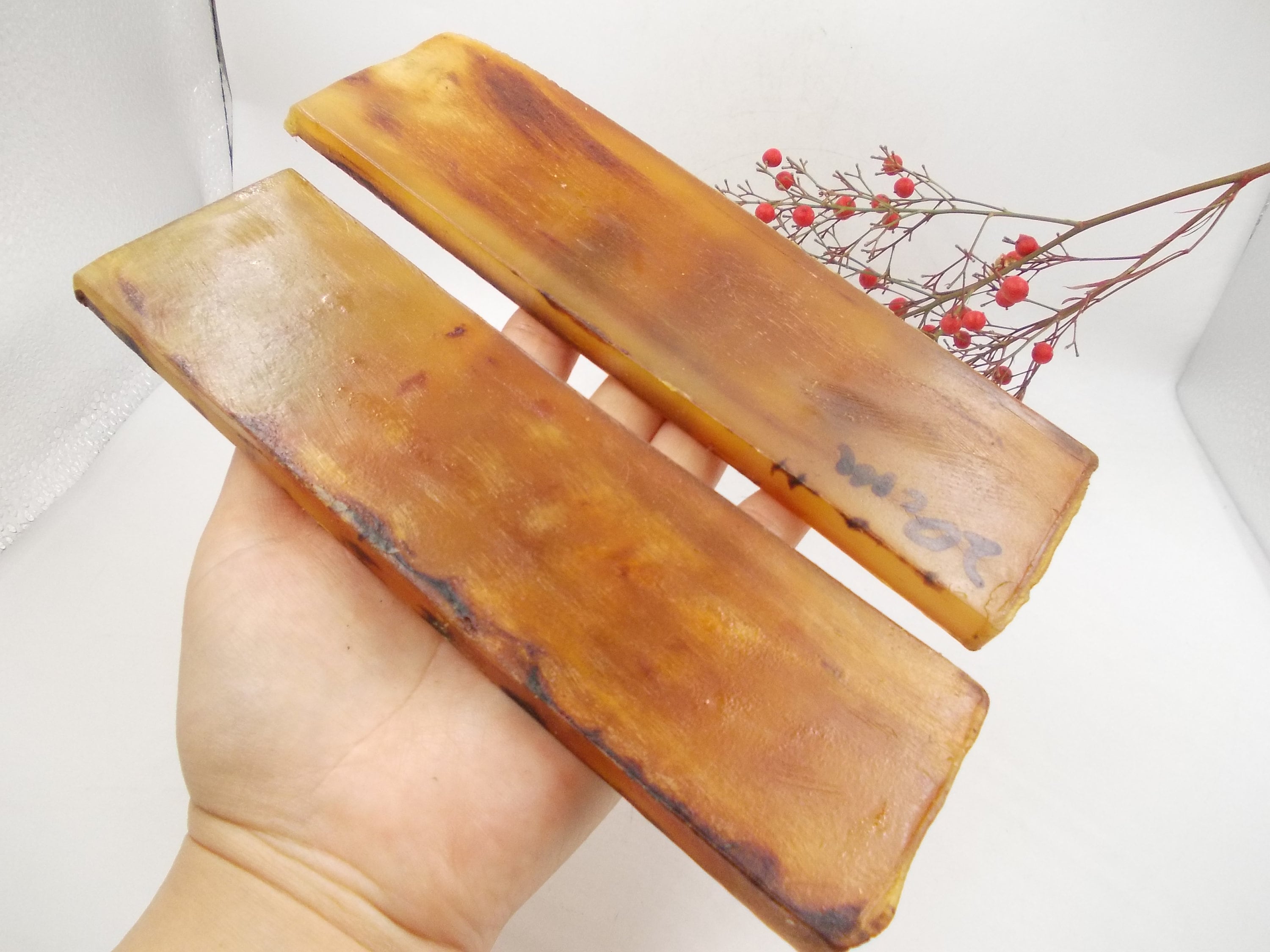 1pic 20cm Real Natural Sheep Horn Scale for Knife Handle, Ram Horn ...