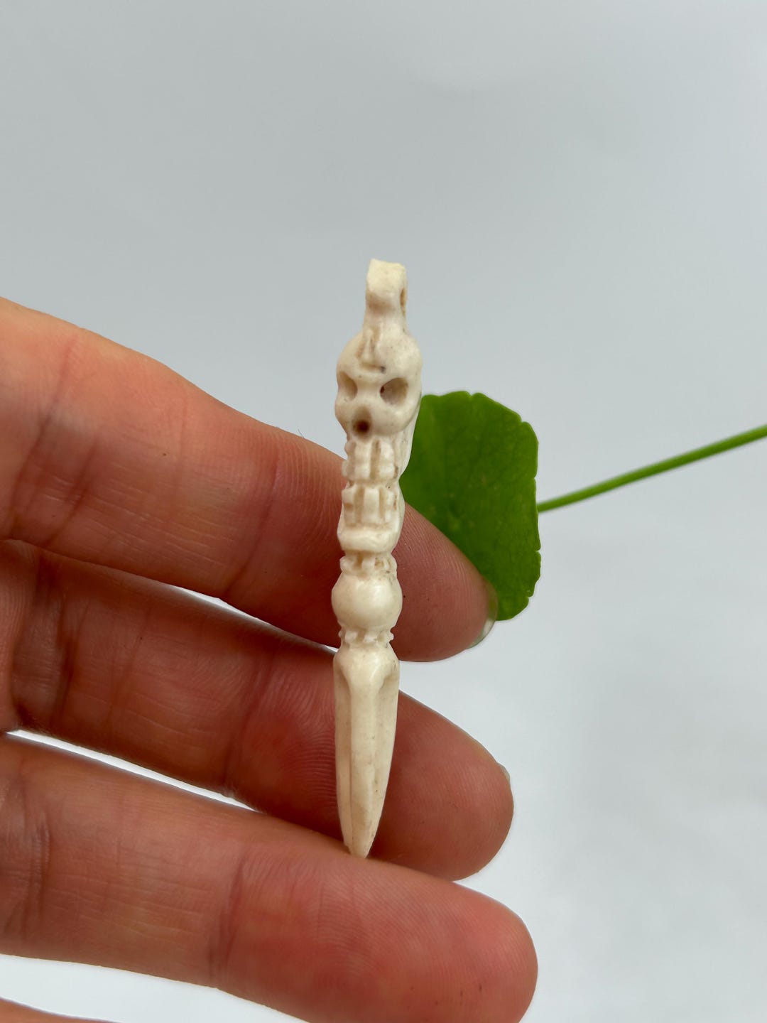 Yak Bone Human Skull Skeleton Pendant , Buddhism Skull Head Vajra ...