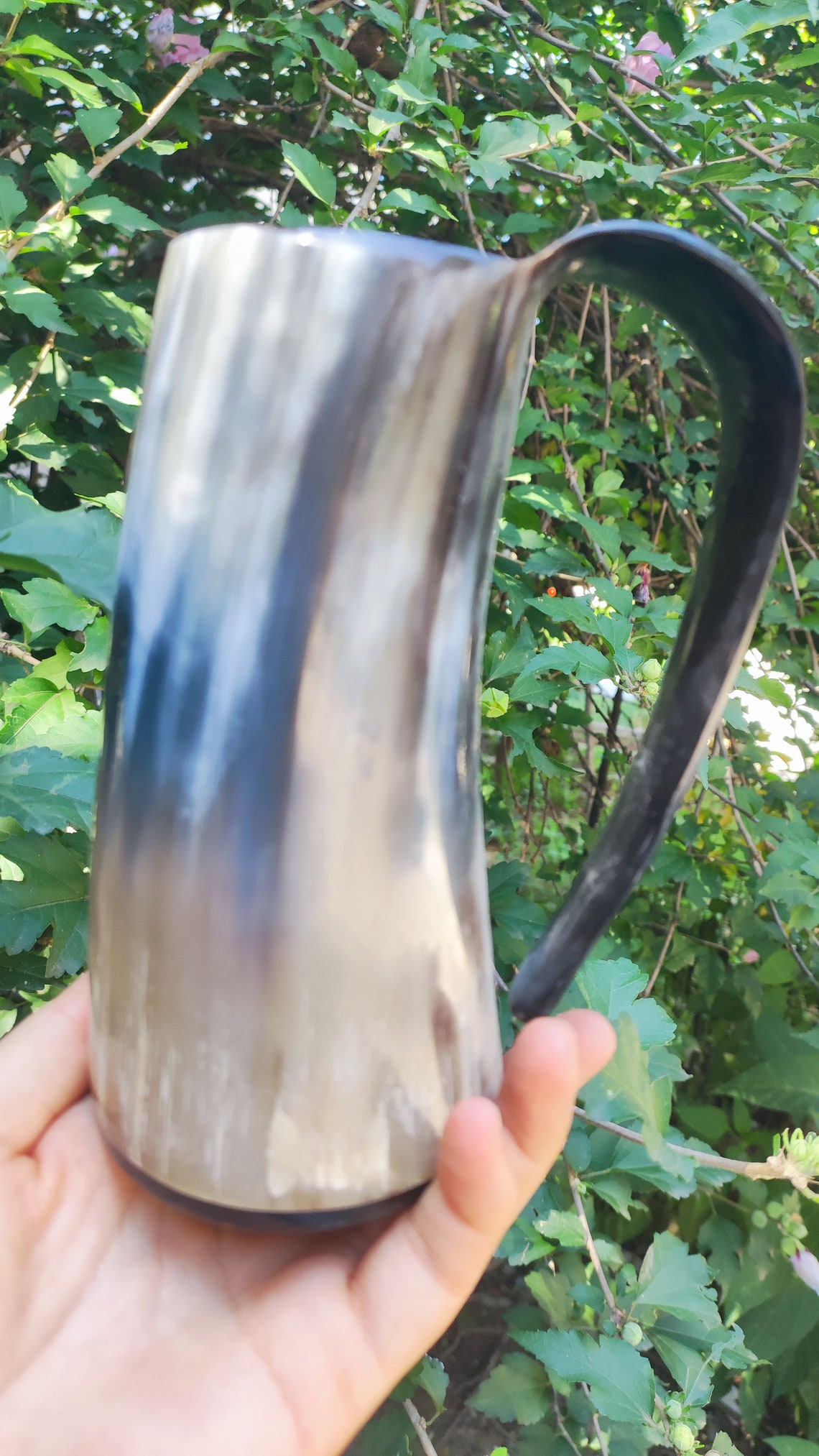 Viking Drinking Horn With Stand Bull Cattle Horn Beer Cup Food Grade ...
