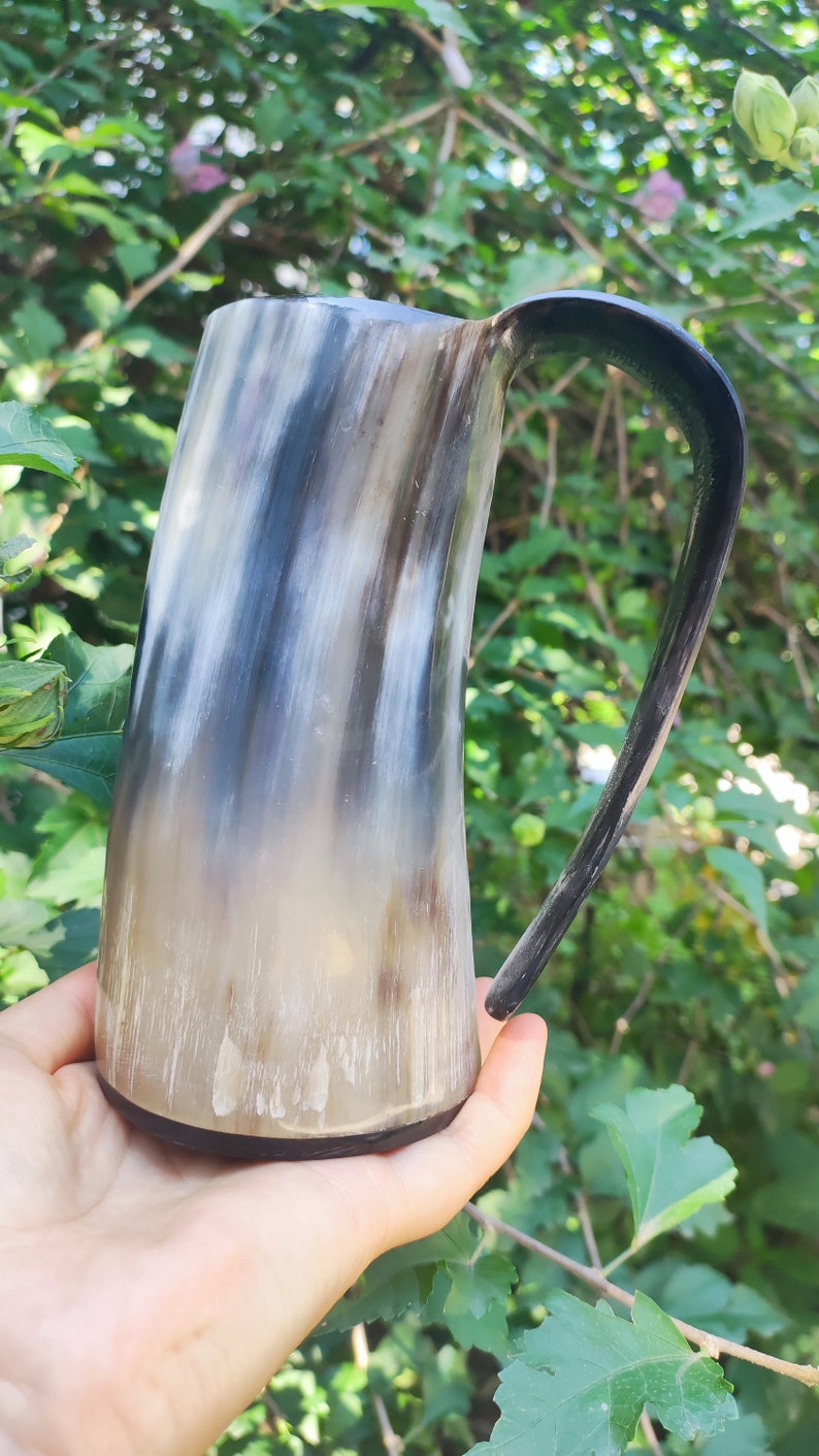 Viking Drinking Horn With Stand Bull Cattle Horn Beer Cup Food Grade ...