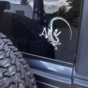 Raptor or Stegosaurus Skeleton Car Decal - Etsy