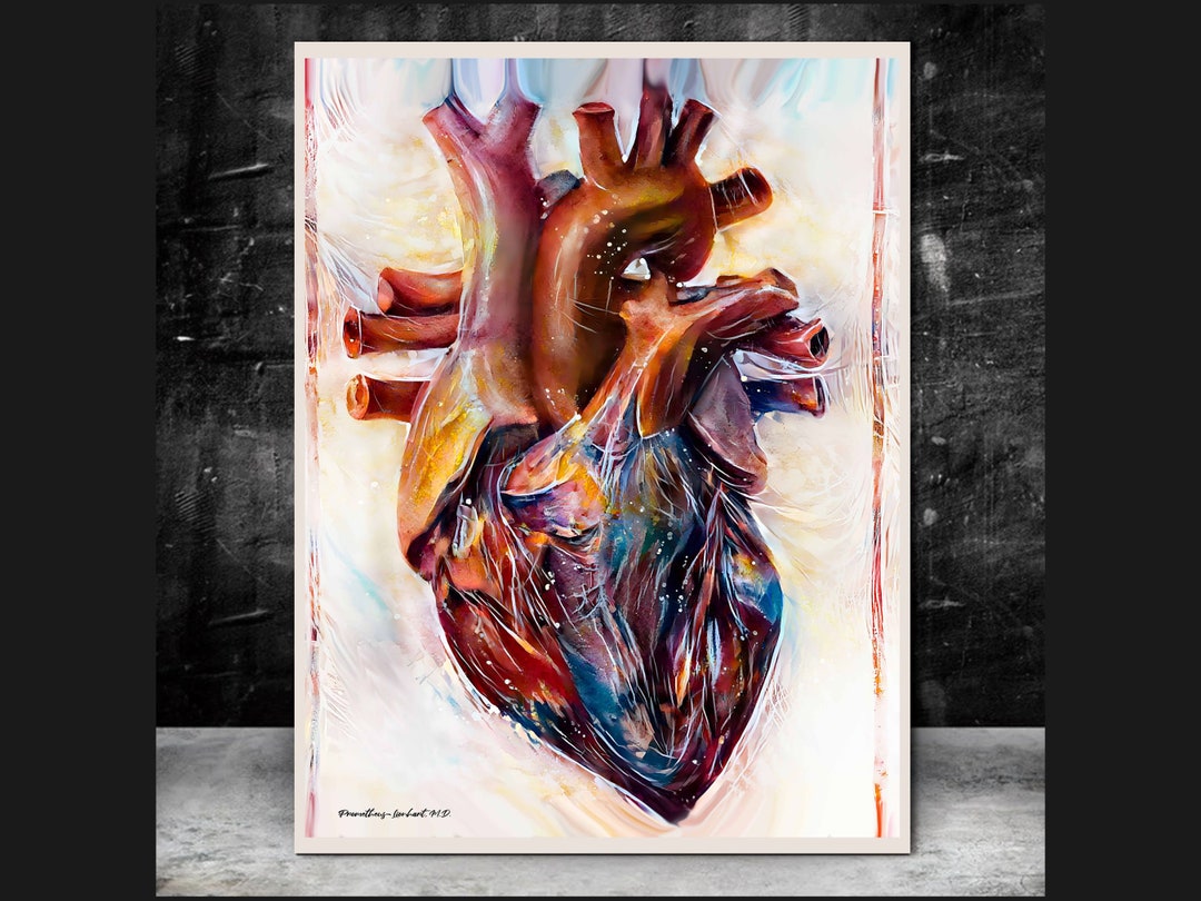 Illustrated Cardiac Anatomy in Color, Canvas Radiology Art Science ...